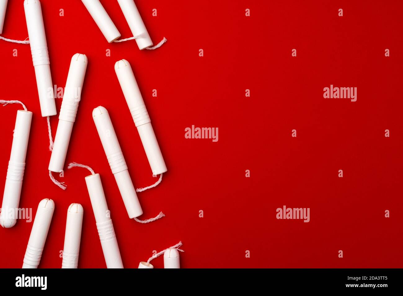 Tampons on red background hi-res stock photography and images - Alamy