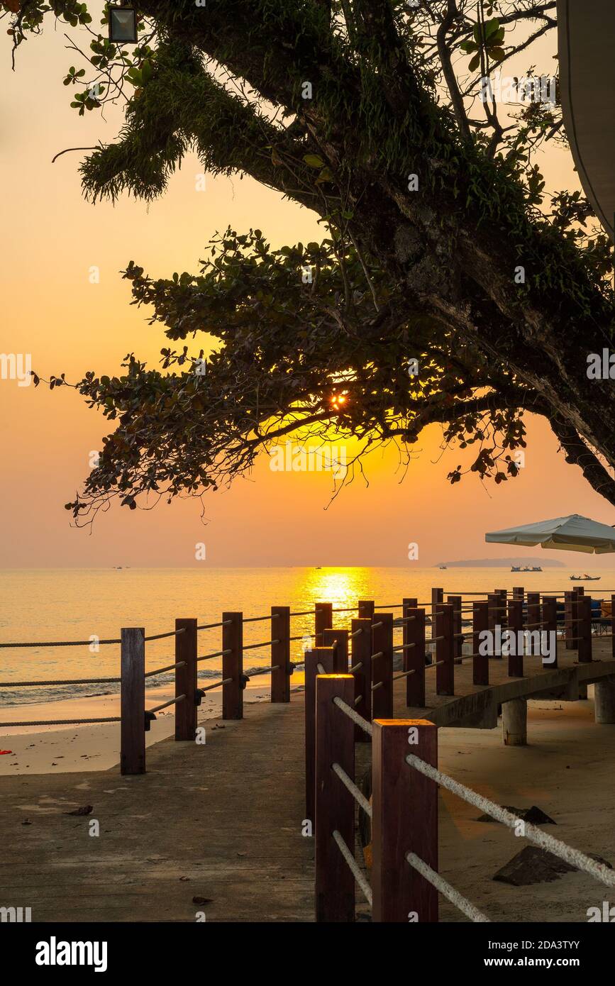 Beach in front of Hotel Independence, Sihanoukville, Cambodia, Asia ...