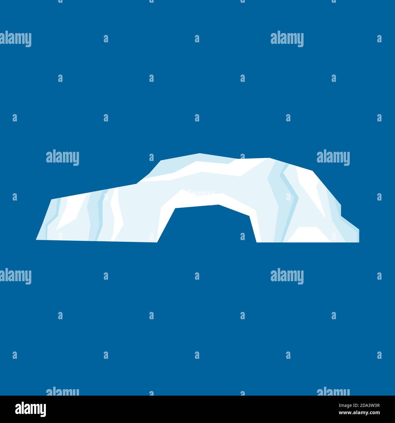 Iceberg vector illustration isolated on white background in a cartoon ...