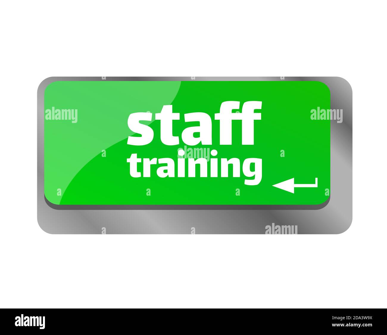 Staff training . Close up of keyboard, enter computer key Stock Photo ...