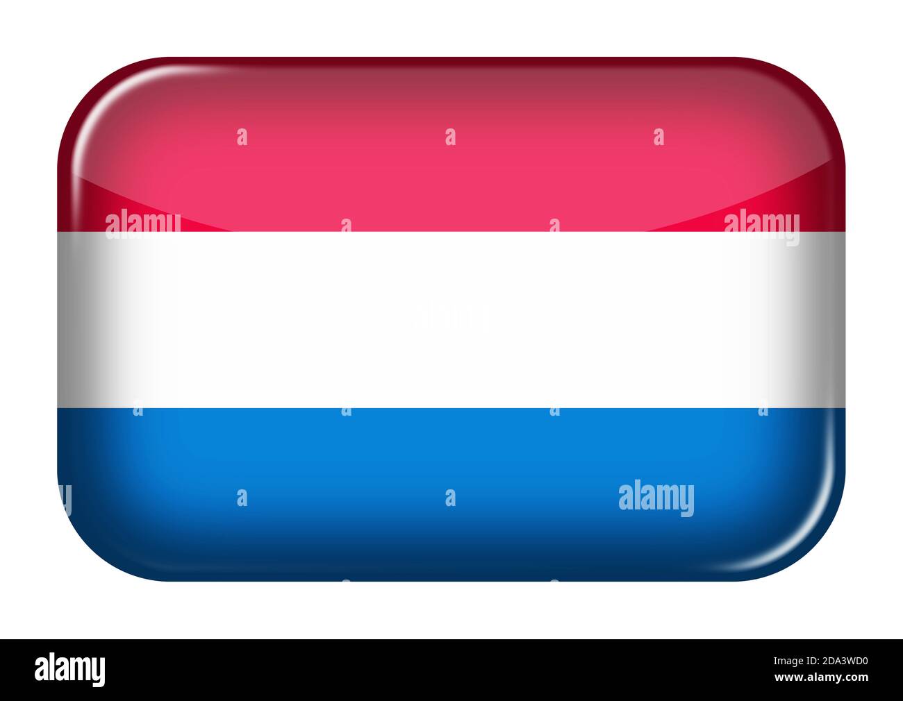 Netherlands web icon rectangle button with clipping path 3d ...