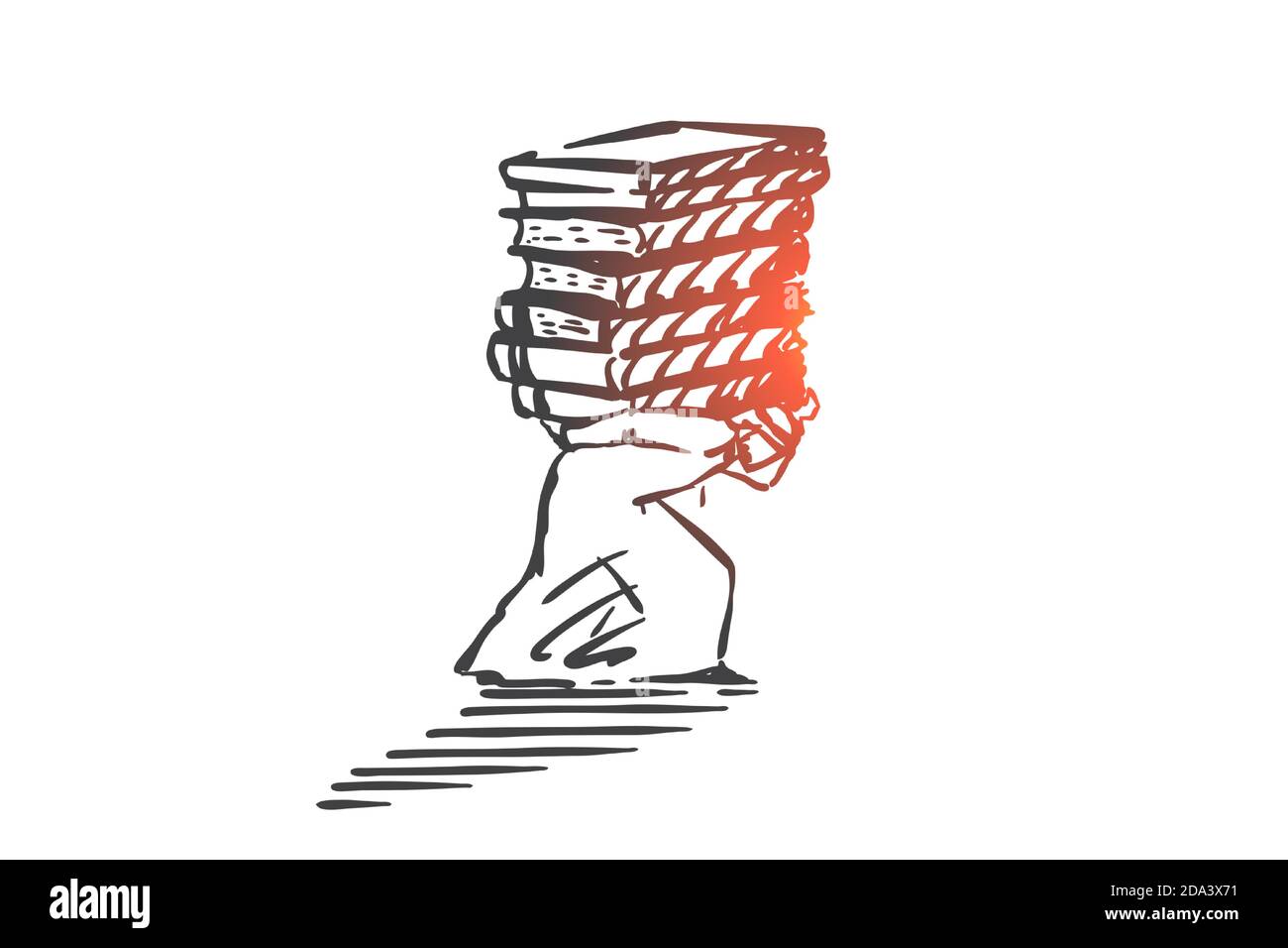 Education, knowledge, wisdom concept sketch. Hand drawn isolated vector ...