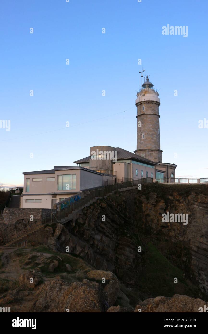 El Faro de Cabo Mayor The Light House of the large cape in Santander ...