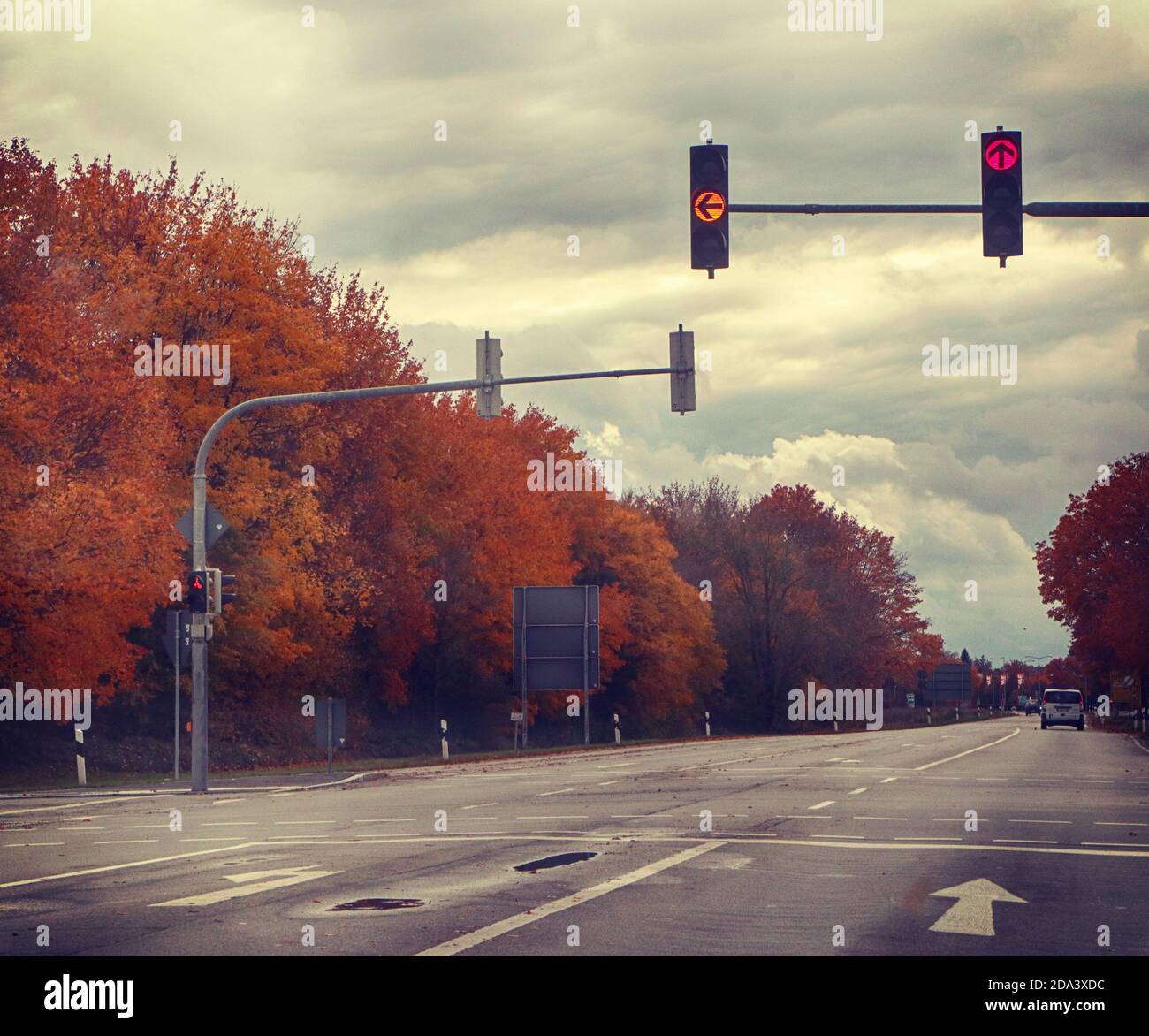 Bavaria, Germany - pedestrian crossing with traffic lights of an urban ...