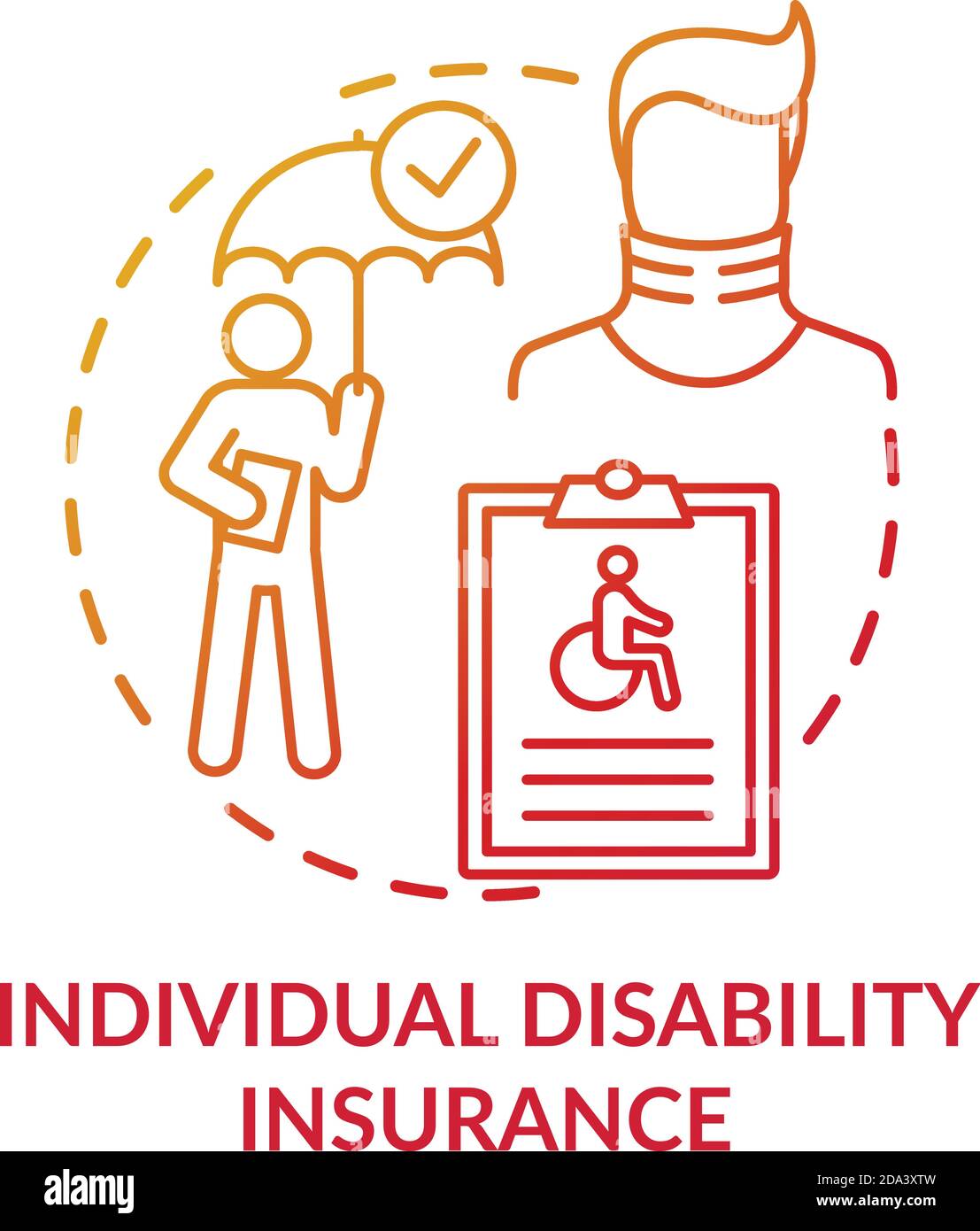 Individual disability insurance concept icon Stock Vector Image & Art ...