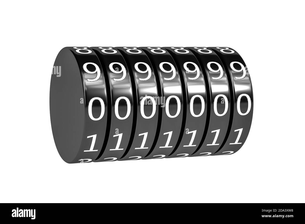 Odometer isolated on white background - 3d render Stock Photo - Alamy