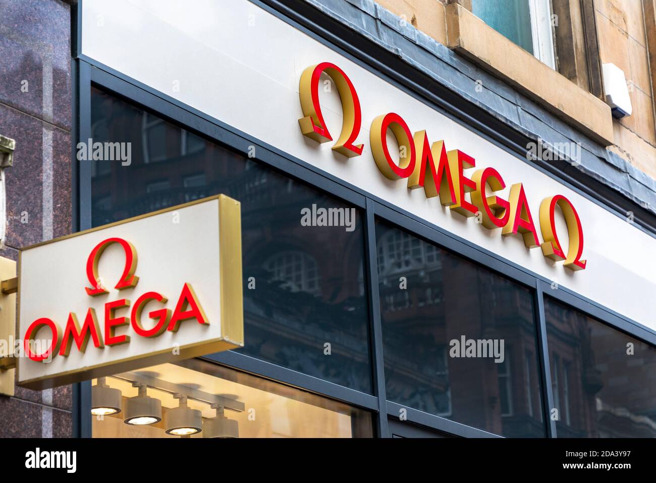 Exterior of the Omega shop, Glasgow, Scotland, UK Stock Photo - Alamy
