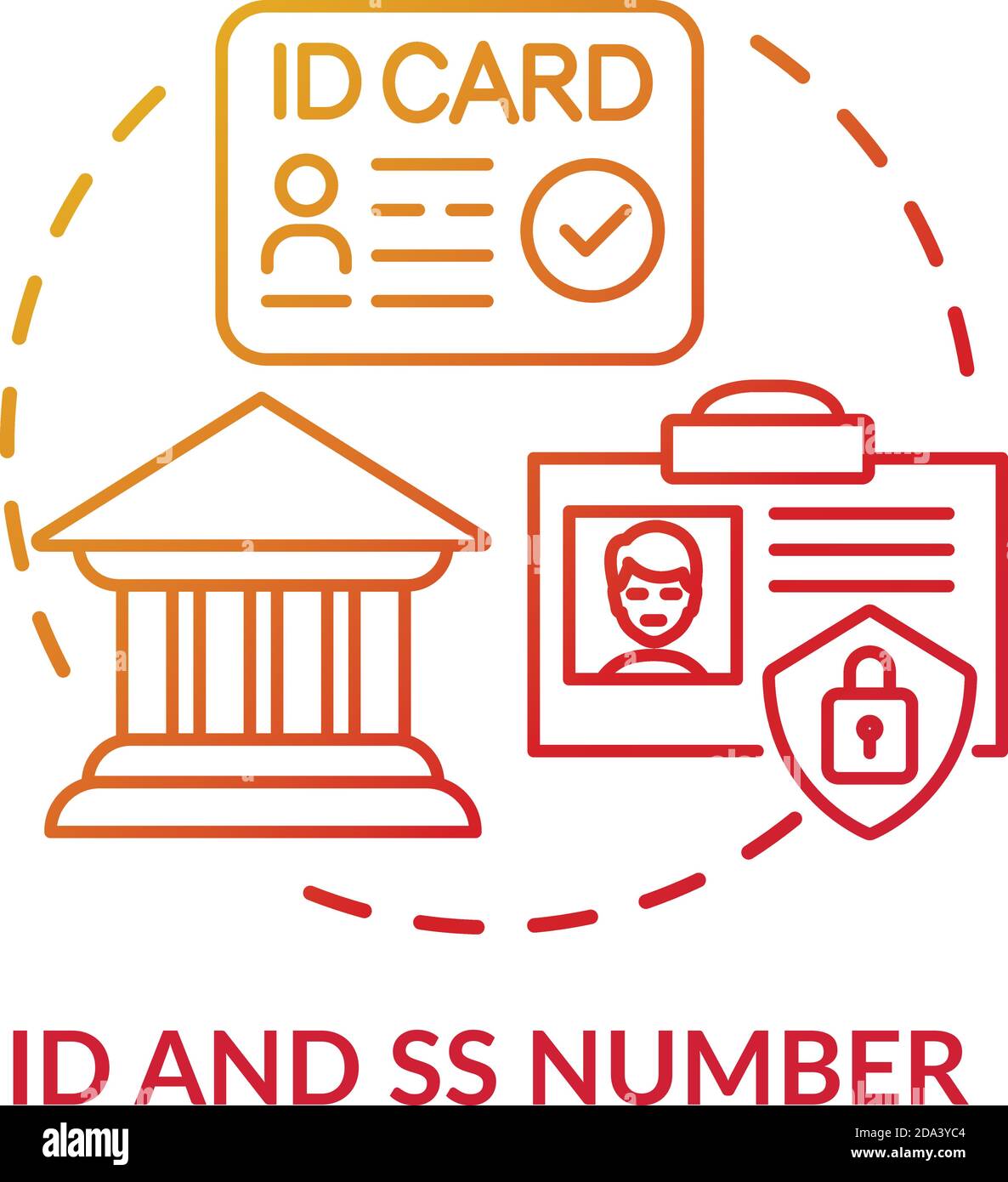 ID and SS number concept icon Stock Vector Image & Art - Alamy