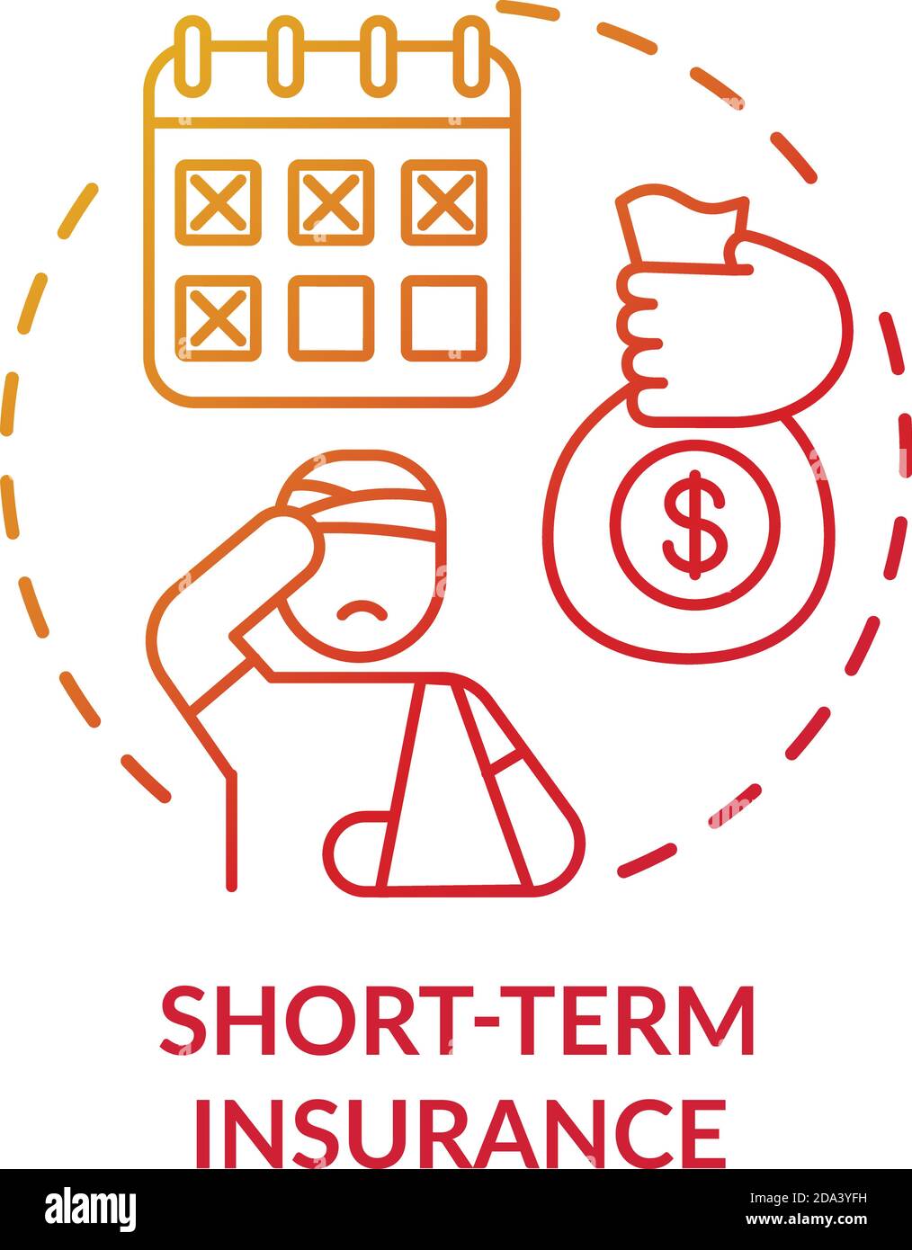 Short term insurance concept icon Stock Vector Image & Art - Alamy