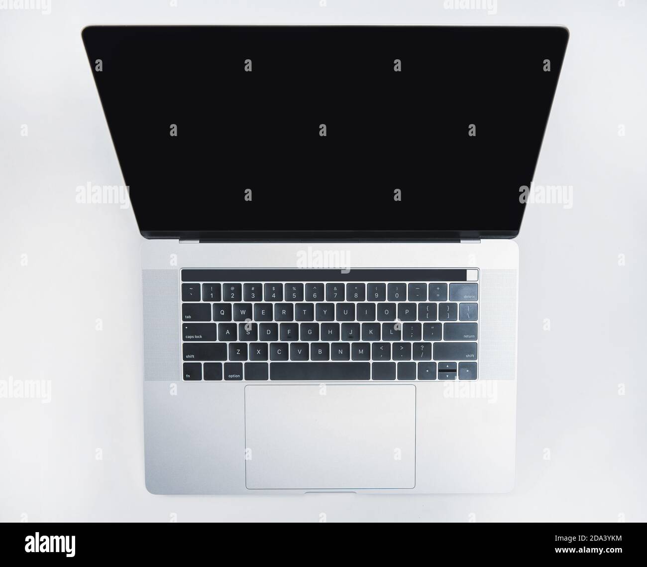 top view. modern laptop on a white background Stock Photo - Alamy