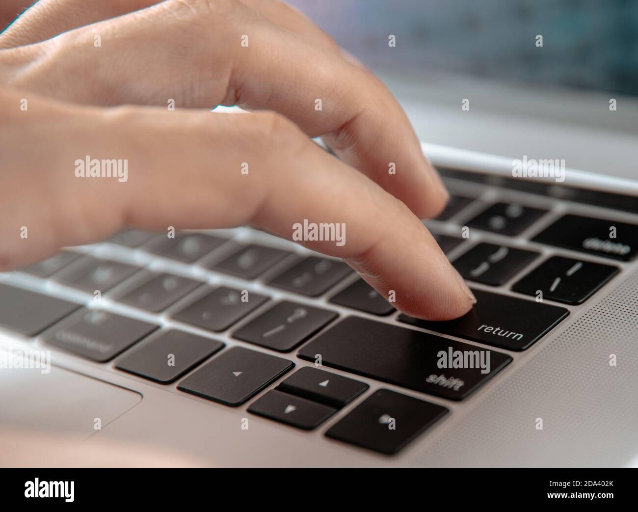 Man pressing notebook laptop computer hi-res stock photography and ...