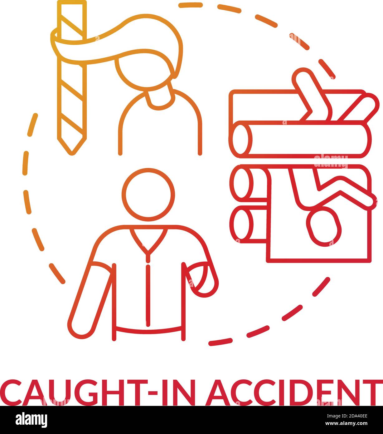 Industrial machine accident injury Stock Vector Images - Alamy