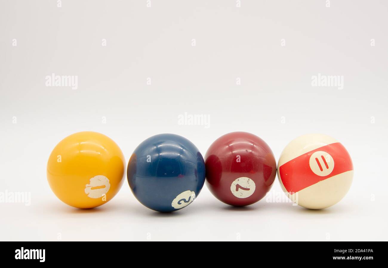 Billiard balls numbers on white hi-res stock photography and images - Alamy