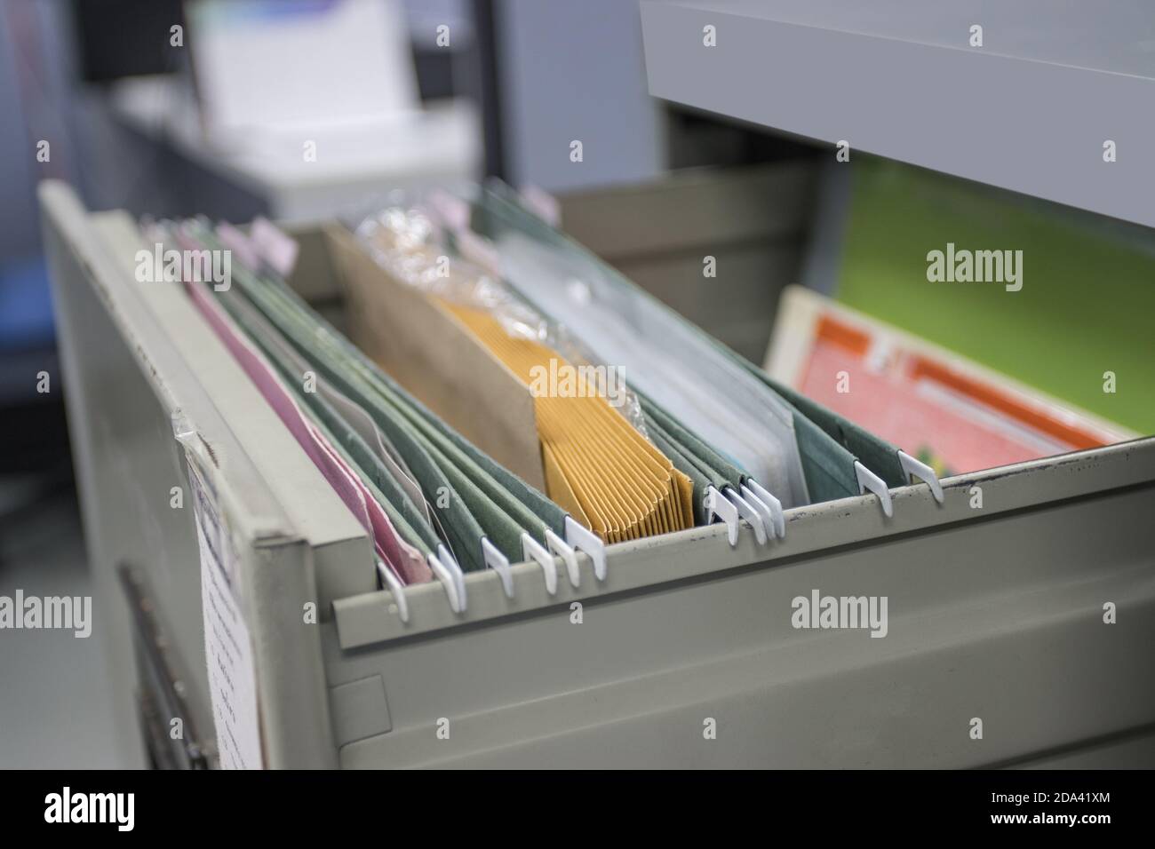 file folder documents In a file cabinet retention concept business ...
