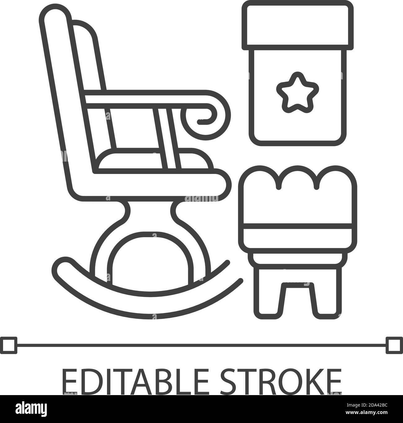 Nursery rocking chair Stock Vector Images - Alamy