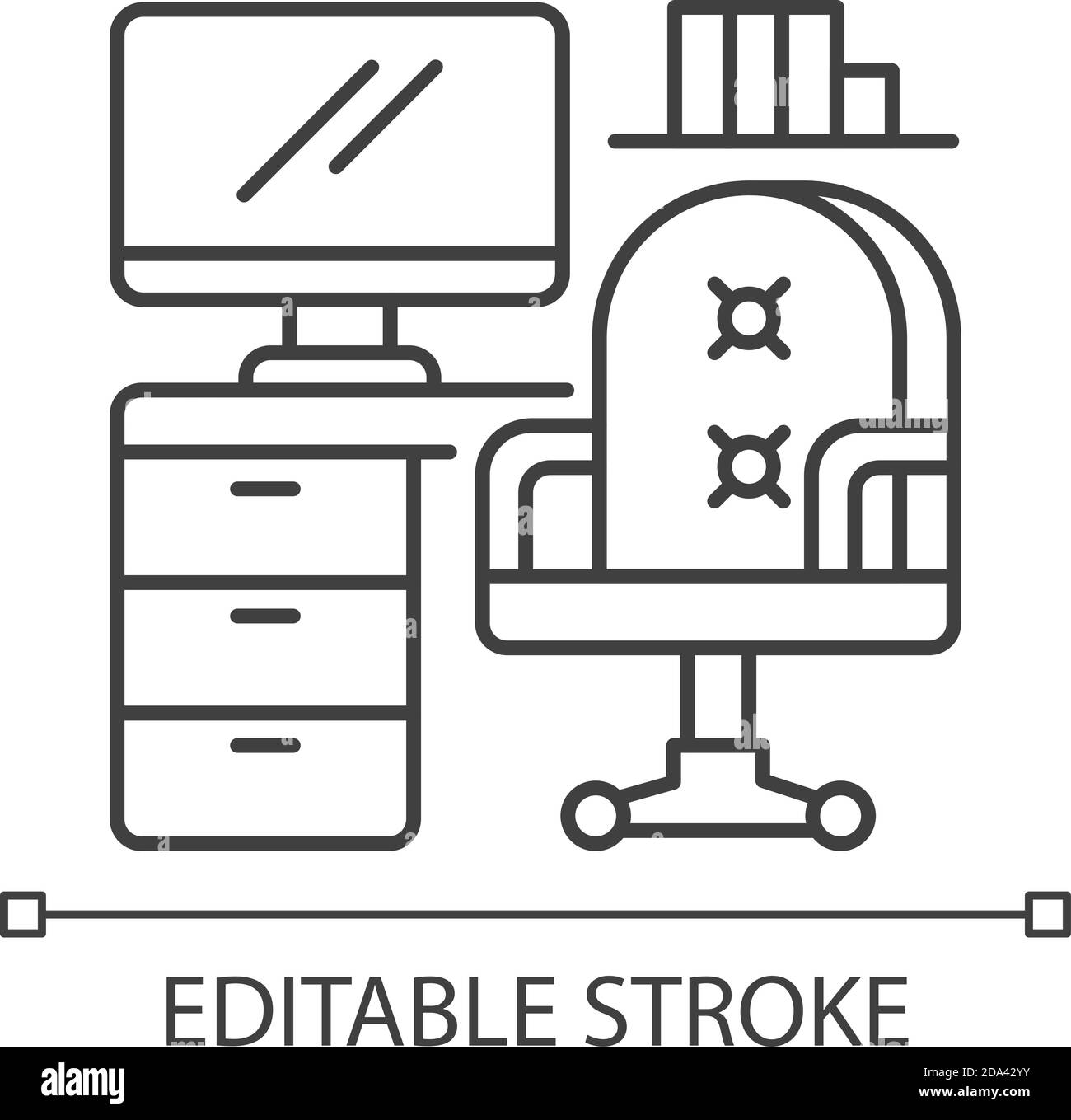 Office furniture linear icon Stock Vector Image & Art - Alamy