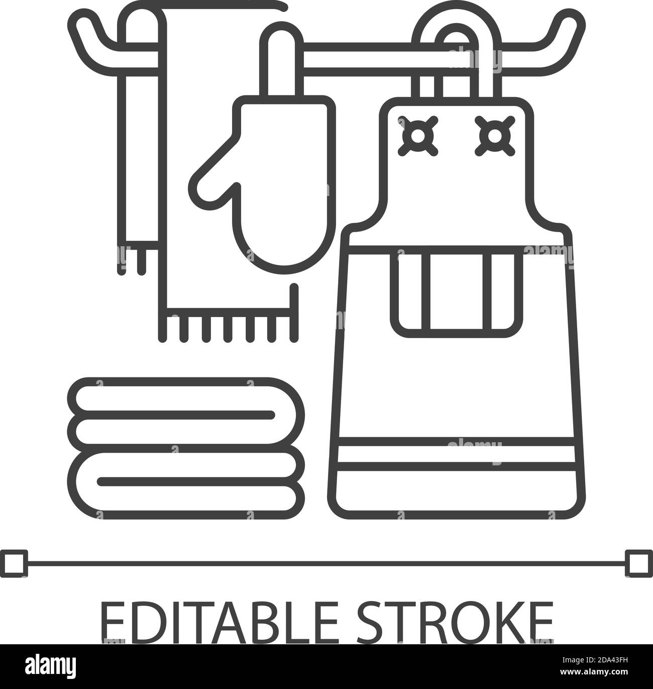 Kitchen linen linear icon Stock Vector Image & Art - Alamy