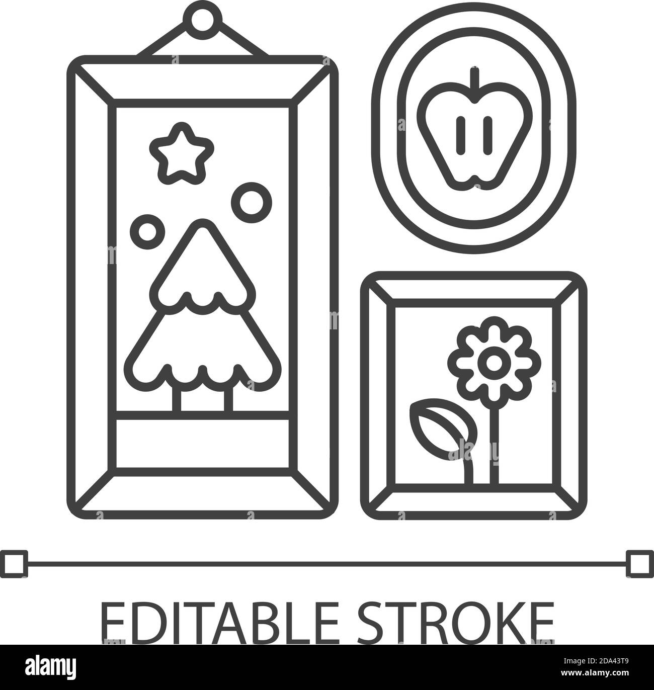 Photo frames linear icon Stock Vector Image & Art - Alamy