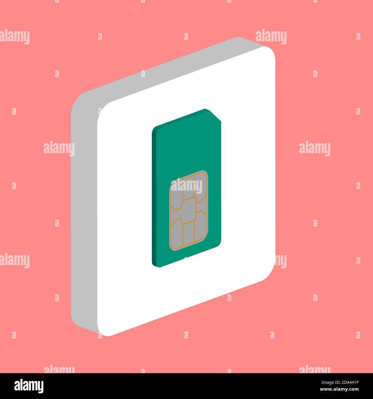 Sim card Simple vector icon. Illustration symbol design template for ...