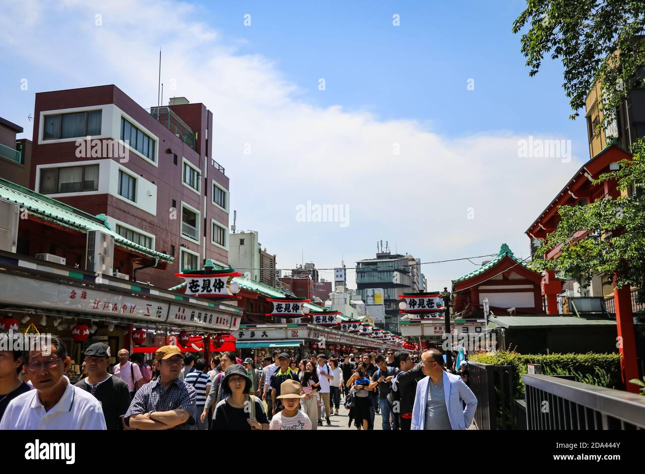 The street view of Asakusa, Tokyo. Asakusa is place where people shops ...