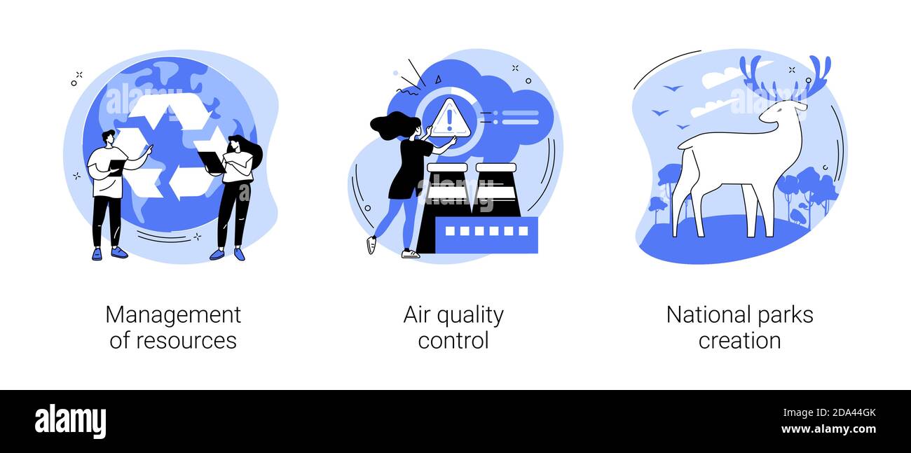 Environmental control abstract concept vector illustrations Stock ...