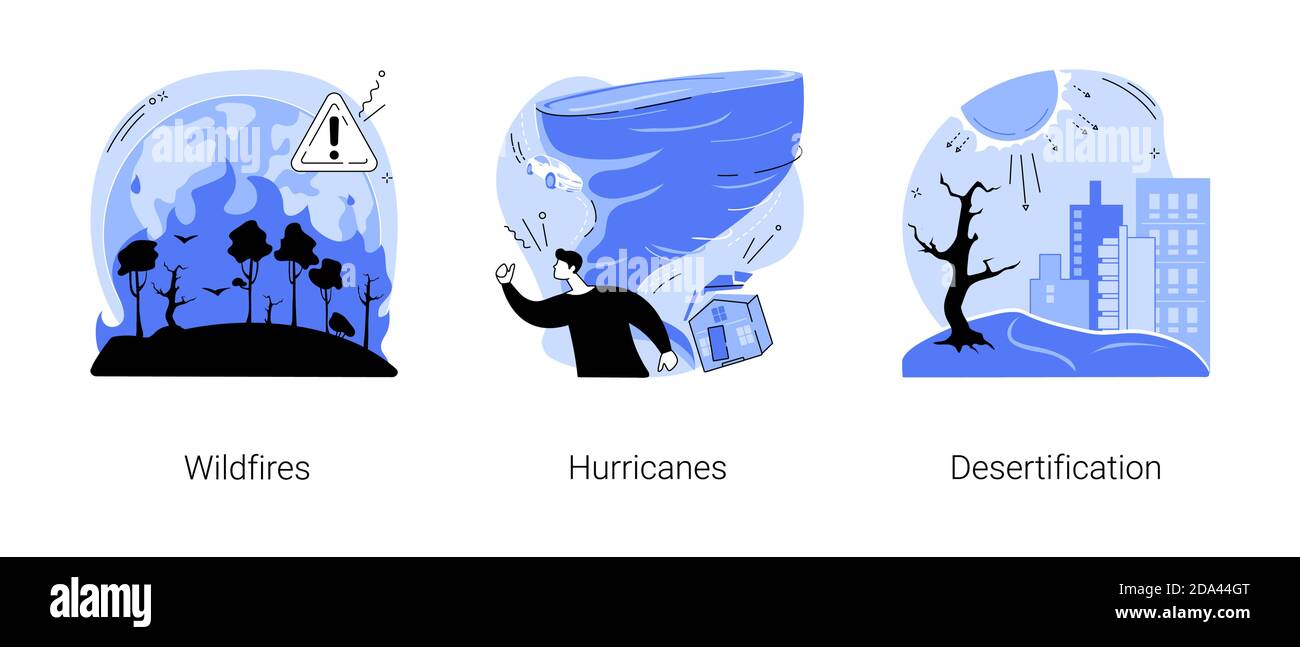 Natural disaster abstract concept vector illustrations Stock Vector ...