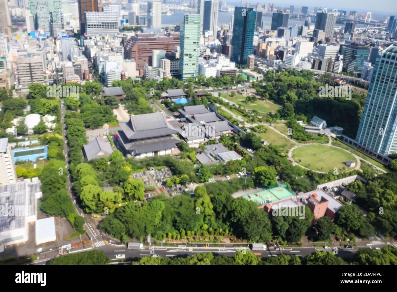 The Tokyo City, Japan viewed from on top of the Tokyo Tower Stock Photo ...