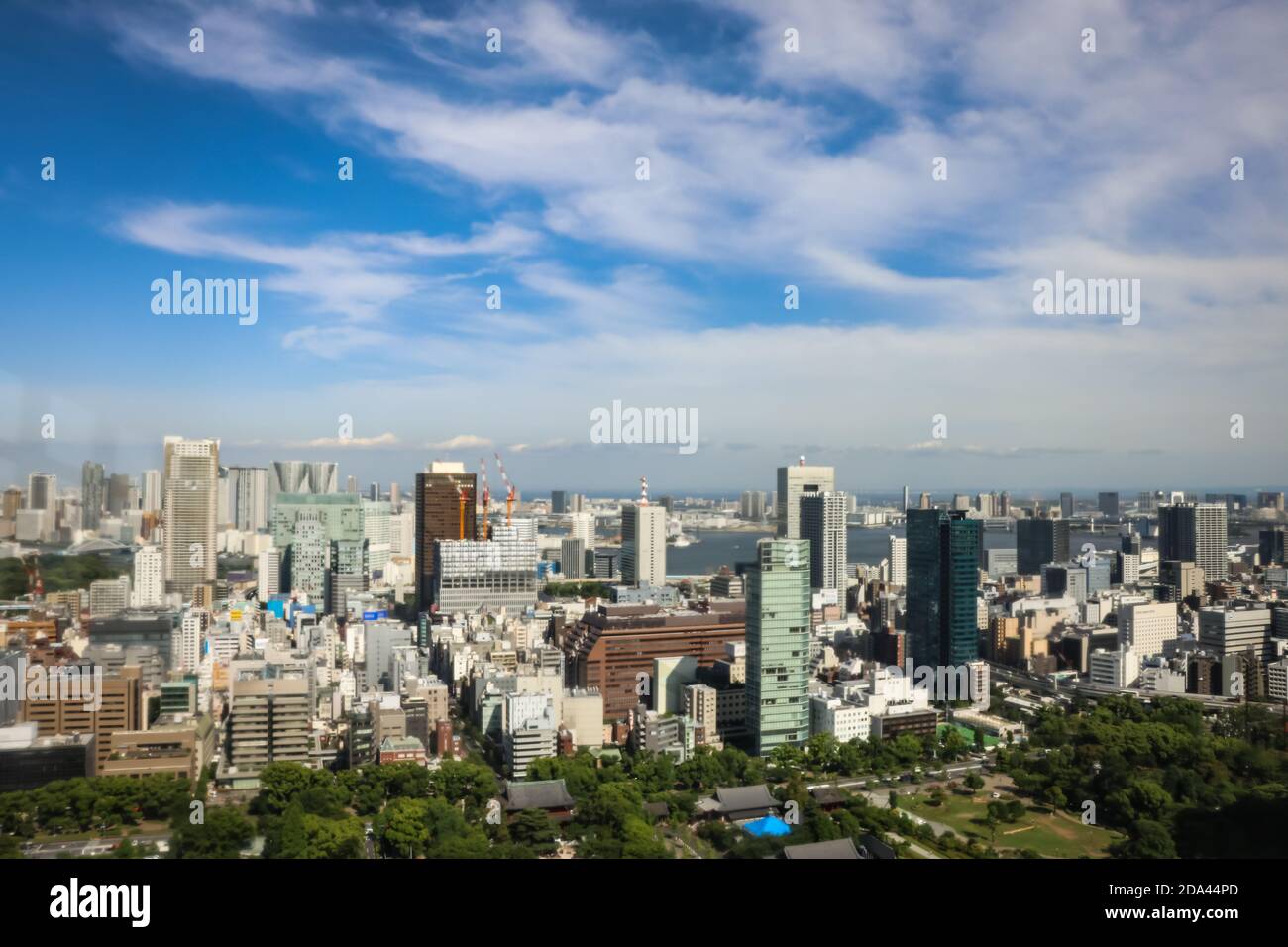 The Tokyo City, Japan viewed from on top of the Tokyo Tower Stock Photo ...
