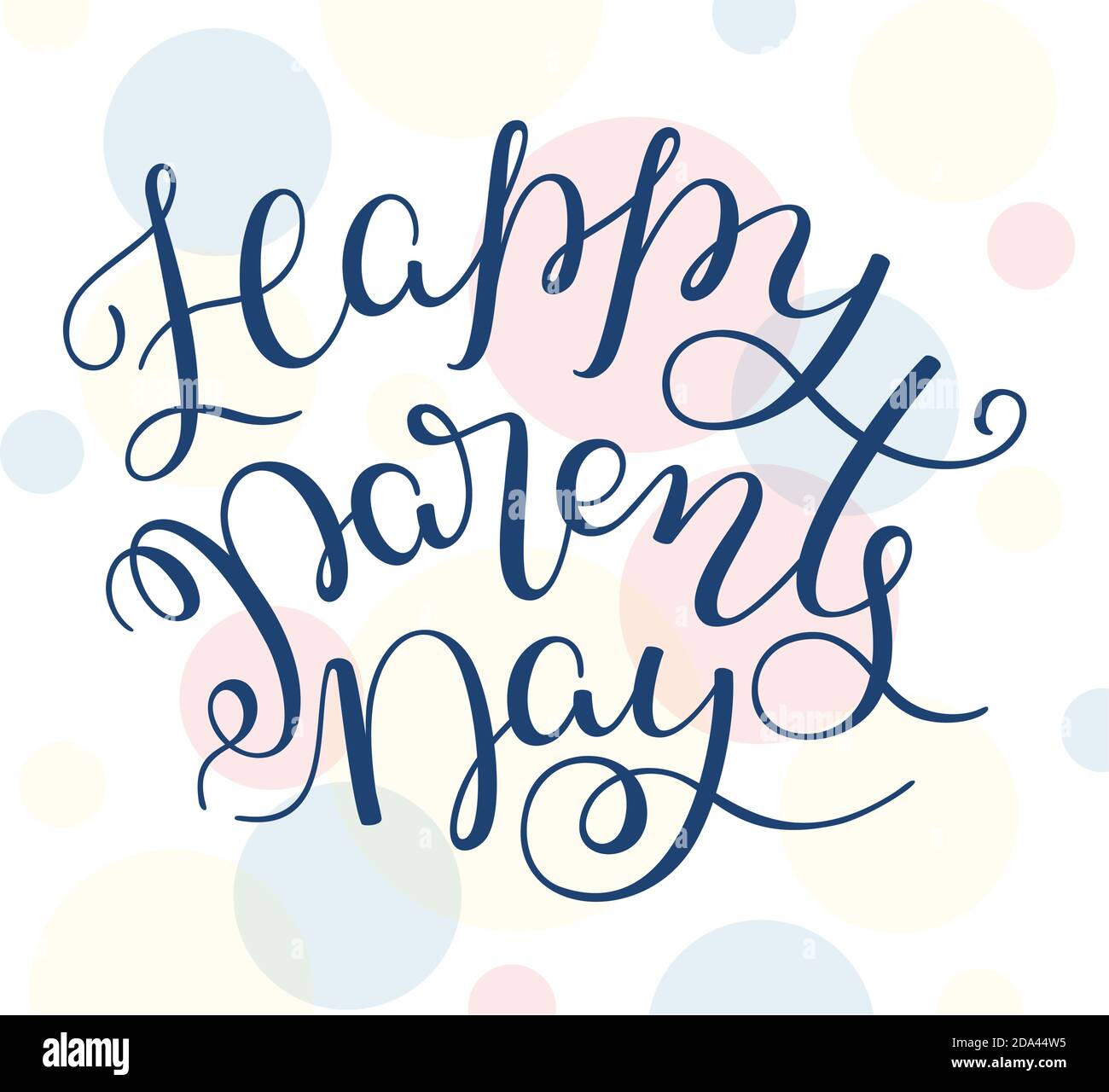 Happy Parents Day hand lettering on colored background. Template for ...