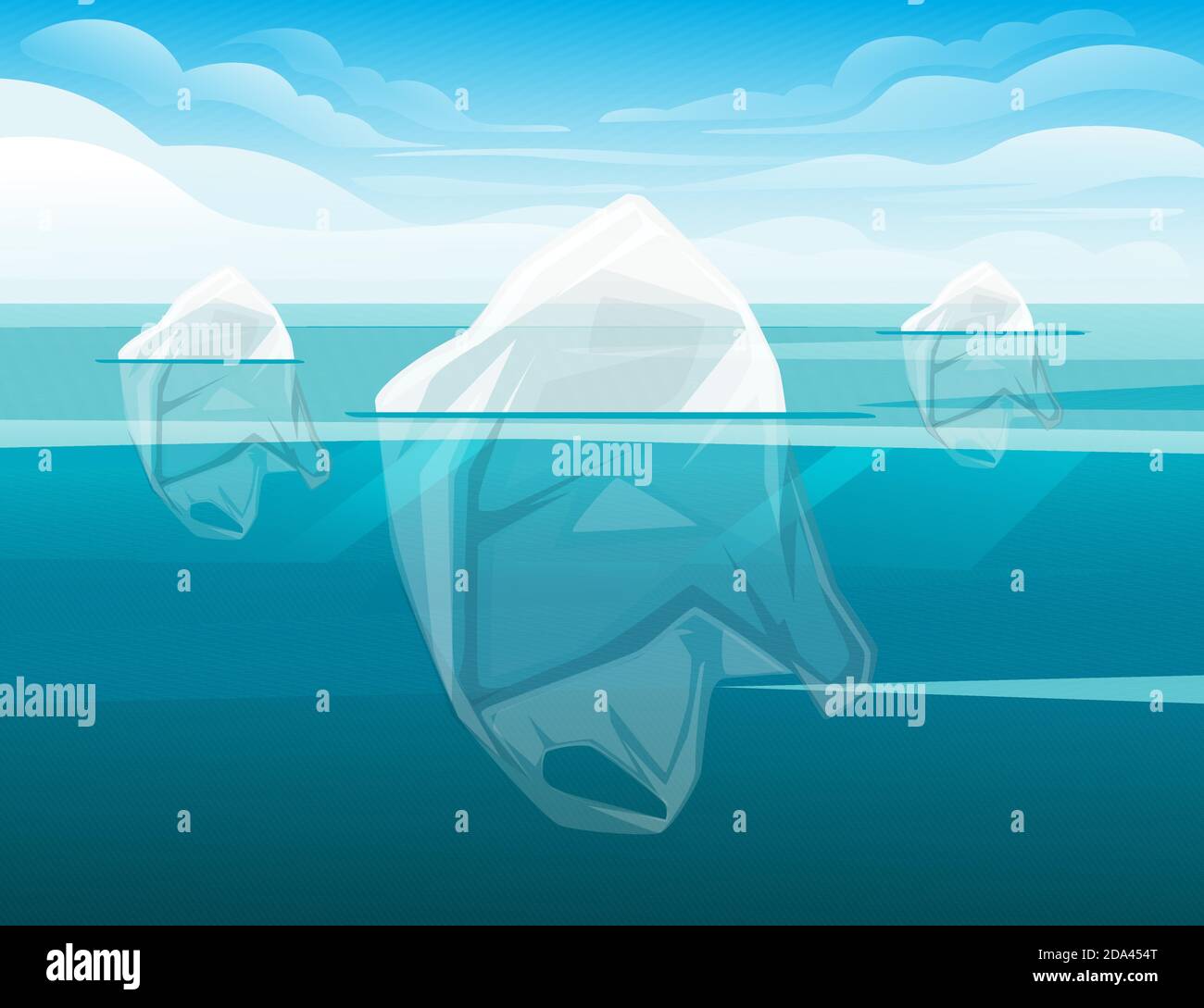 Plastic Bags Abstract Illustration Pollution Problem Flat Vector