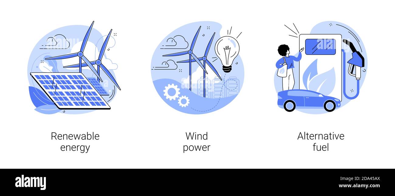 Clean energy abstract concept vector illustrations Stock Vector Image ...