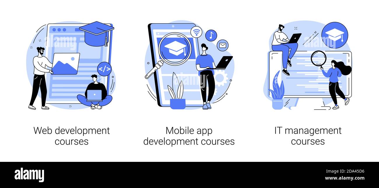 Information technology career abstract concept vector illustrations ...