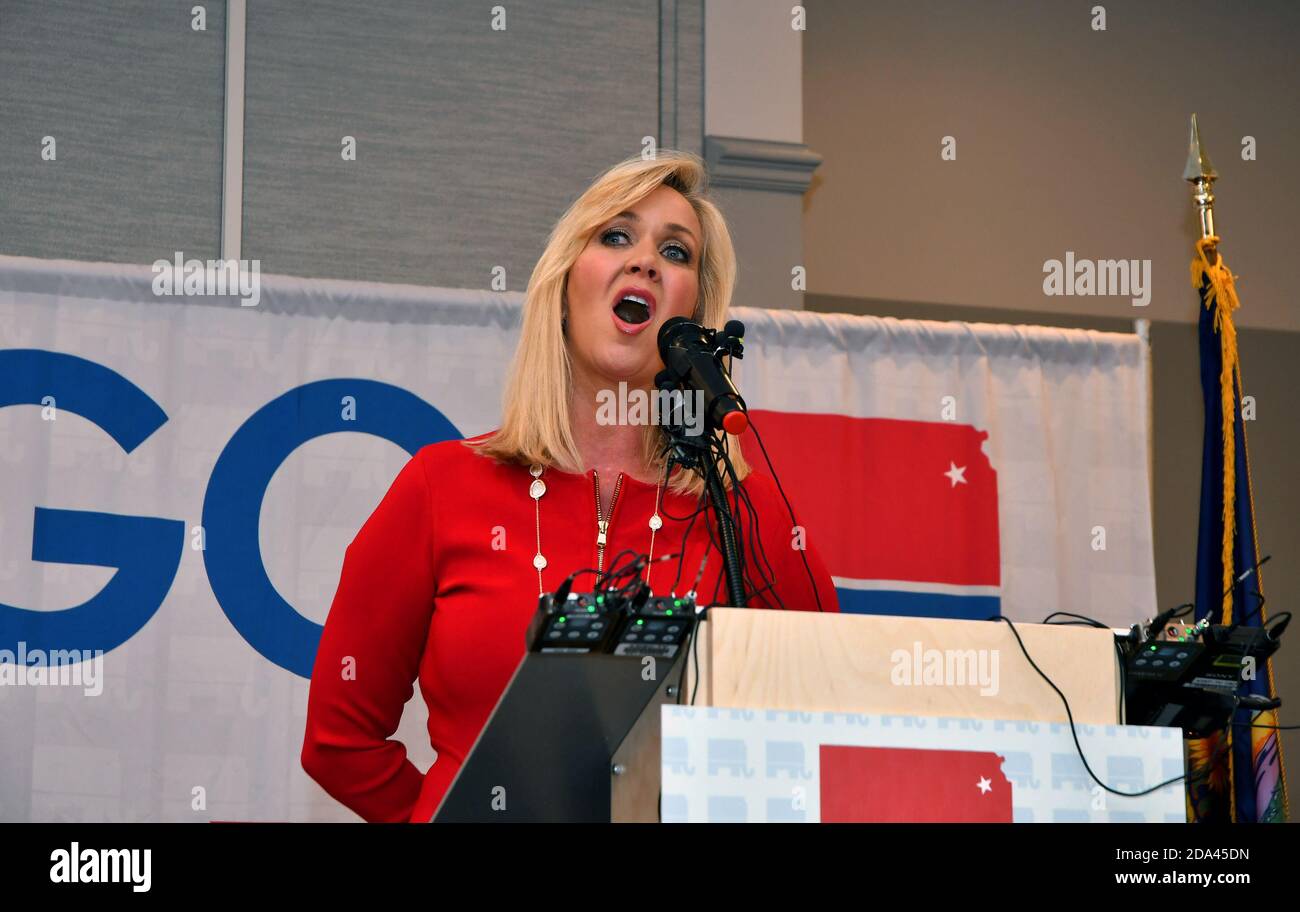 Topeka, Kansas, USA, November 3, 2020 Kim Dugger Attwater (1990 Miss ...