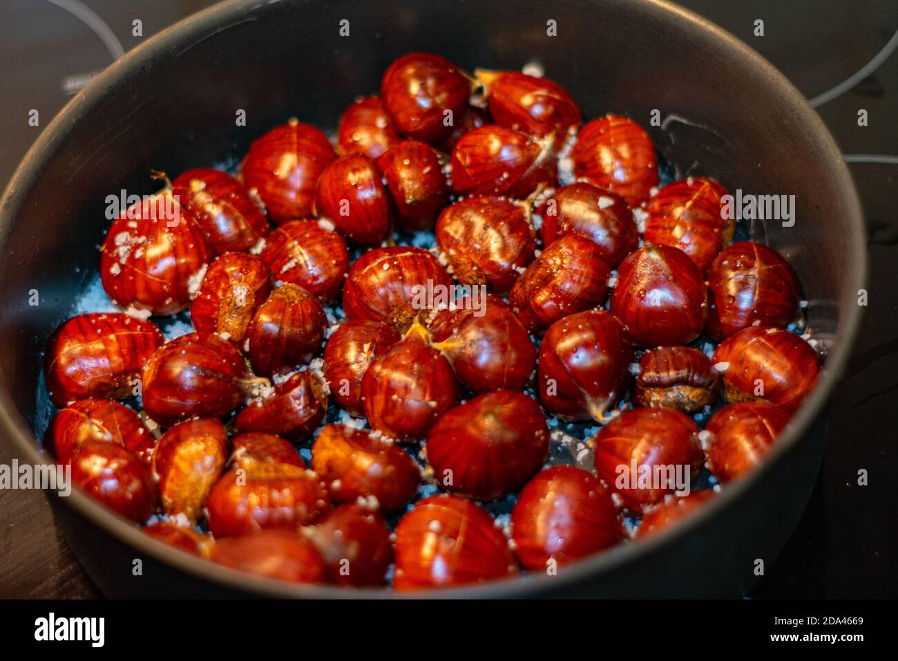 Roasted Chestnuts with salt in traditional Saint Martin Stock Photo - Alamy