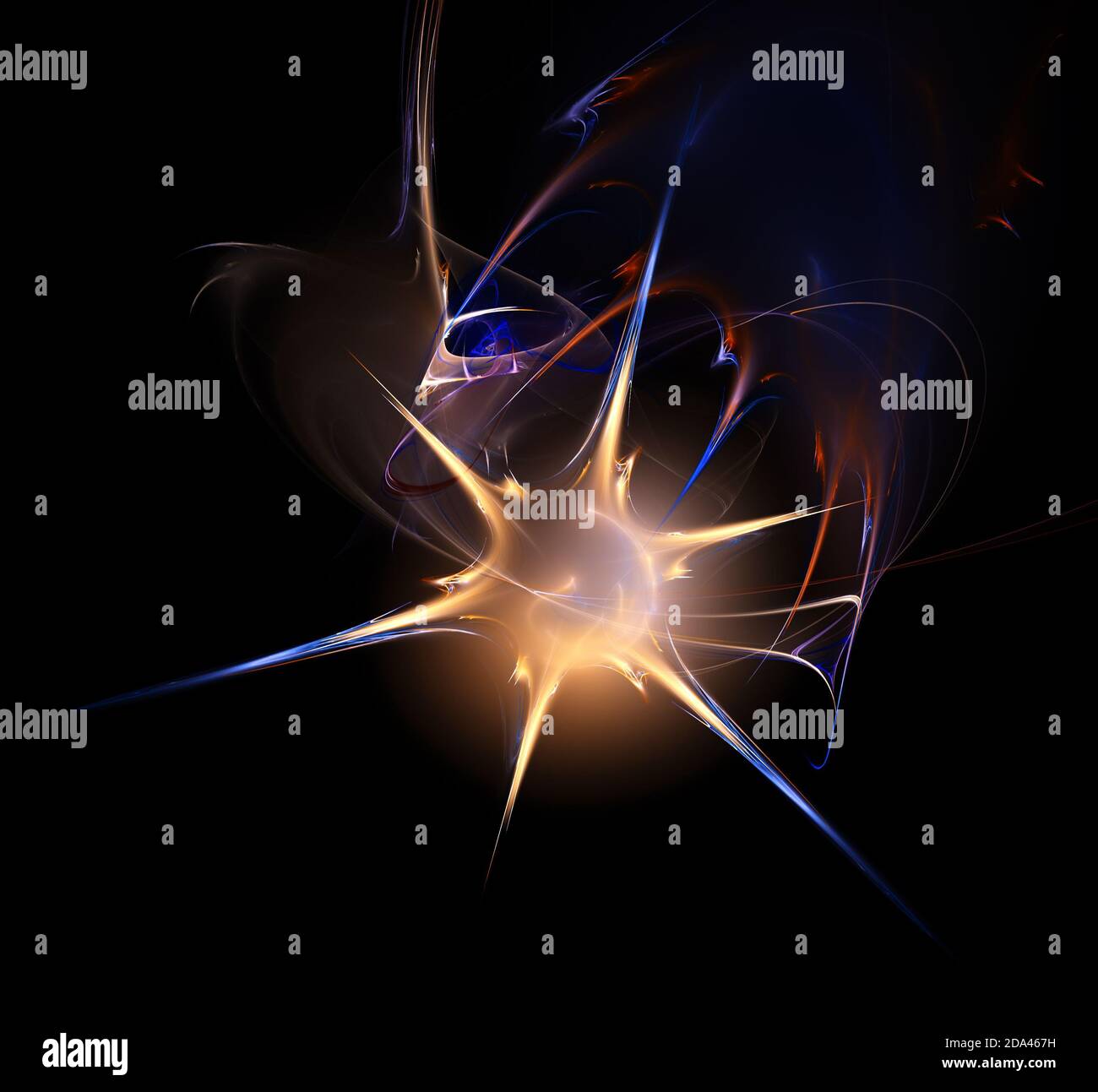 abstract fantastic star close up in space, sun flashes, 3d render Stock ...