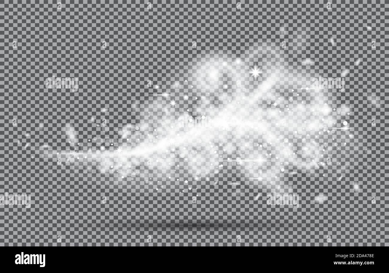 Snow and Wind on Transparent Background. Winter Decorative Element ...