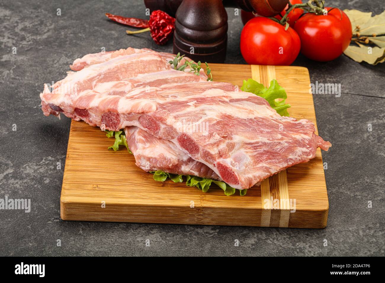 Raw pork ribs meat for cooking Stock Photo - Alamy