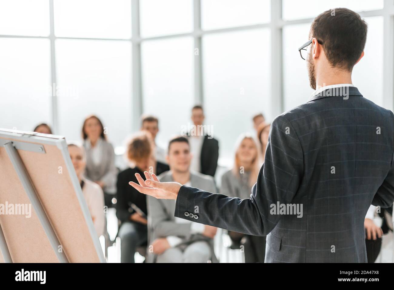 business man makes a report in the conference room Stock Photo - Alamy