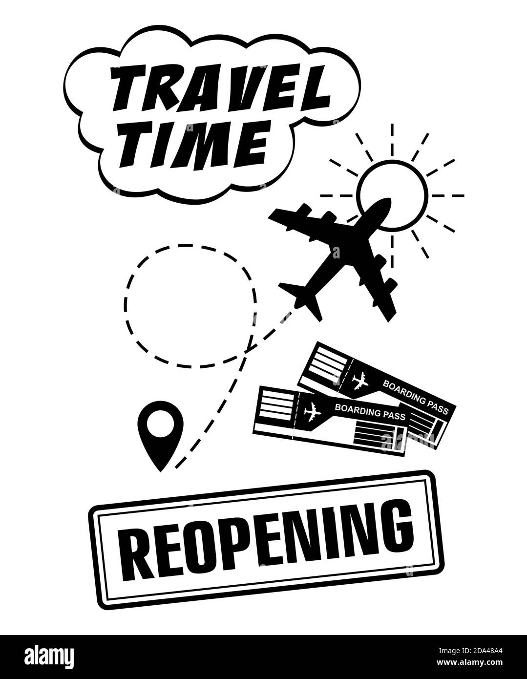 Dashed line ticket Cut Out Stock Images & Pictures - Alamy