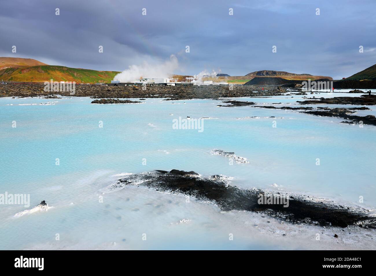 Volcanic landscape of Blue Lagoon in Iceland, Europe Stock Photo - Alamy