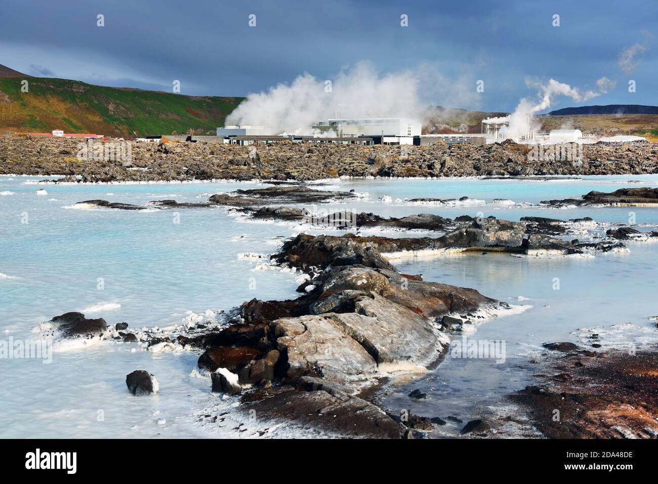Volcanic landscape of Blue Lagoon in Iceland, Europe Stock Photo - Alamy