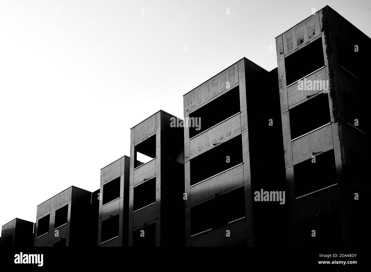 Horizontal image building facade Black and White Stock Photos & Images ...