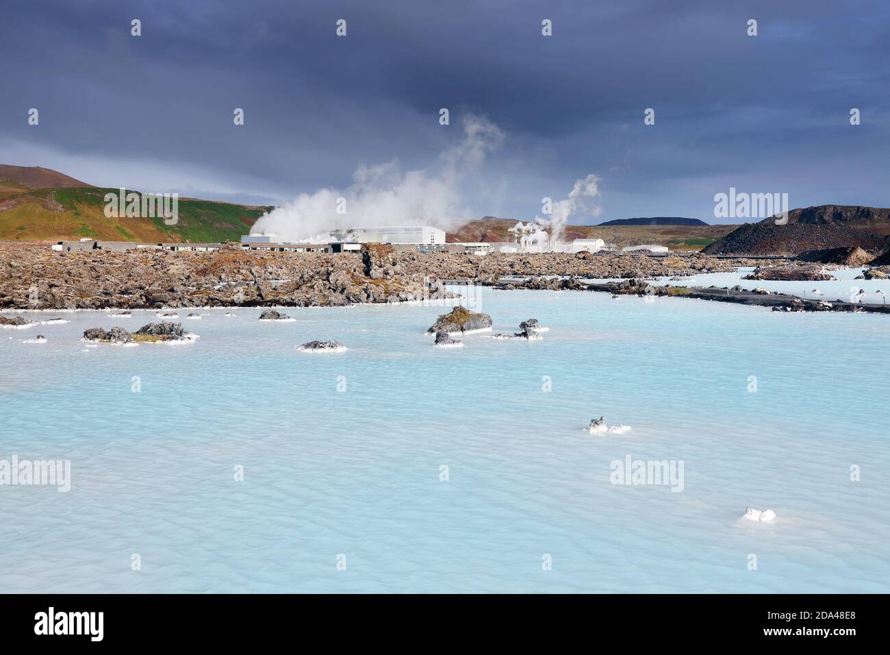 Volcanic landscape of Blue Lagoon in Iceland, Europe Stock Photo - Alamy