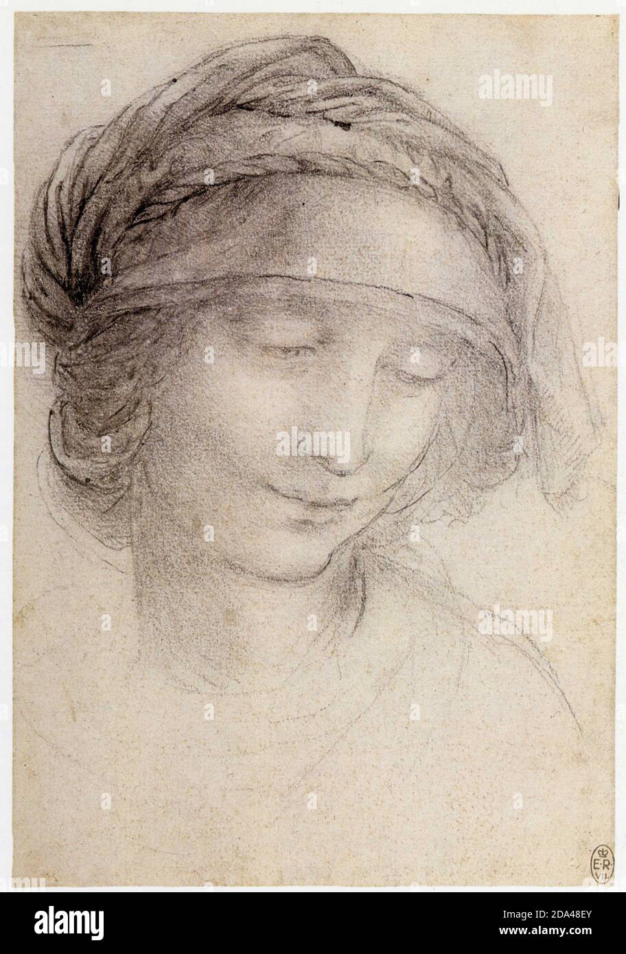 LEONARDO DA VINCI. HEAD OF ST ANNE Stock Photo - Alamy