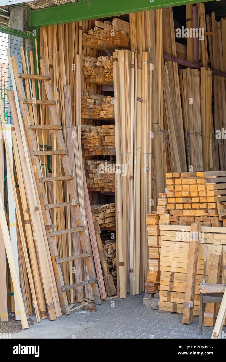 Wood Planks Material Storage Construction Lumber Warehouse Stock Photo ...