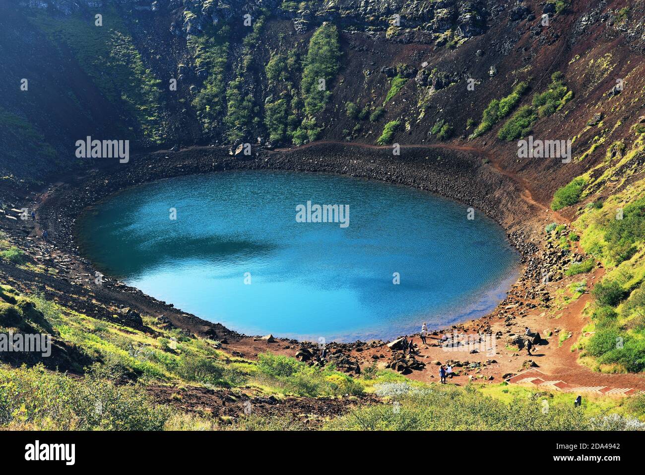 Kerid volcanic crater lake in Iceland, Europe Stock Photo - Alamy