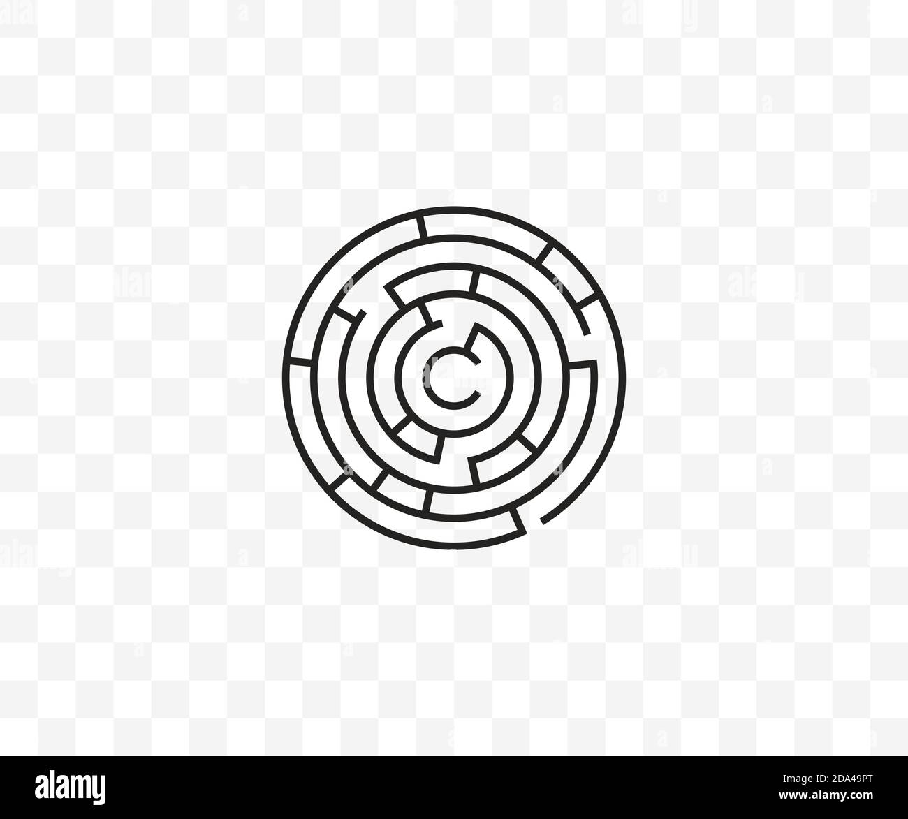 Labyrinth logo symbol hi-res stock photography and images - Alamy