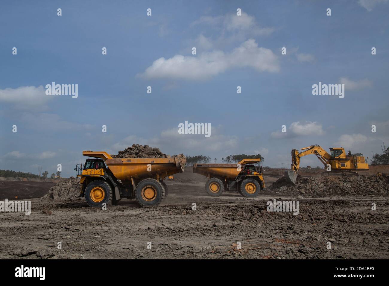 Full frame shot of open-pit mine in Kalimantan, Indonesia Stock Photo ...