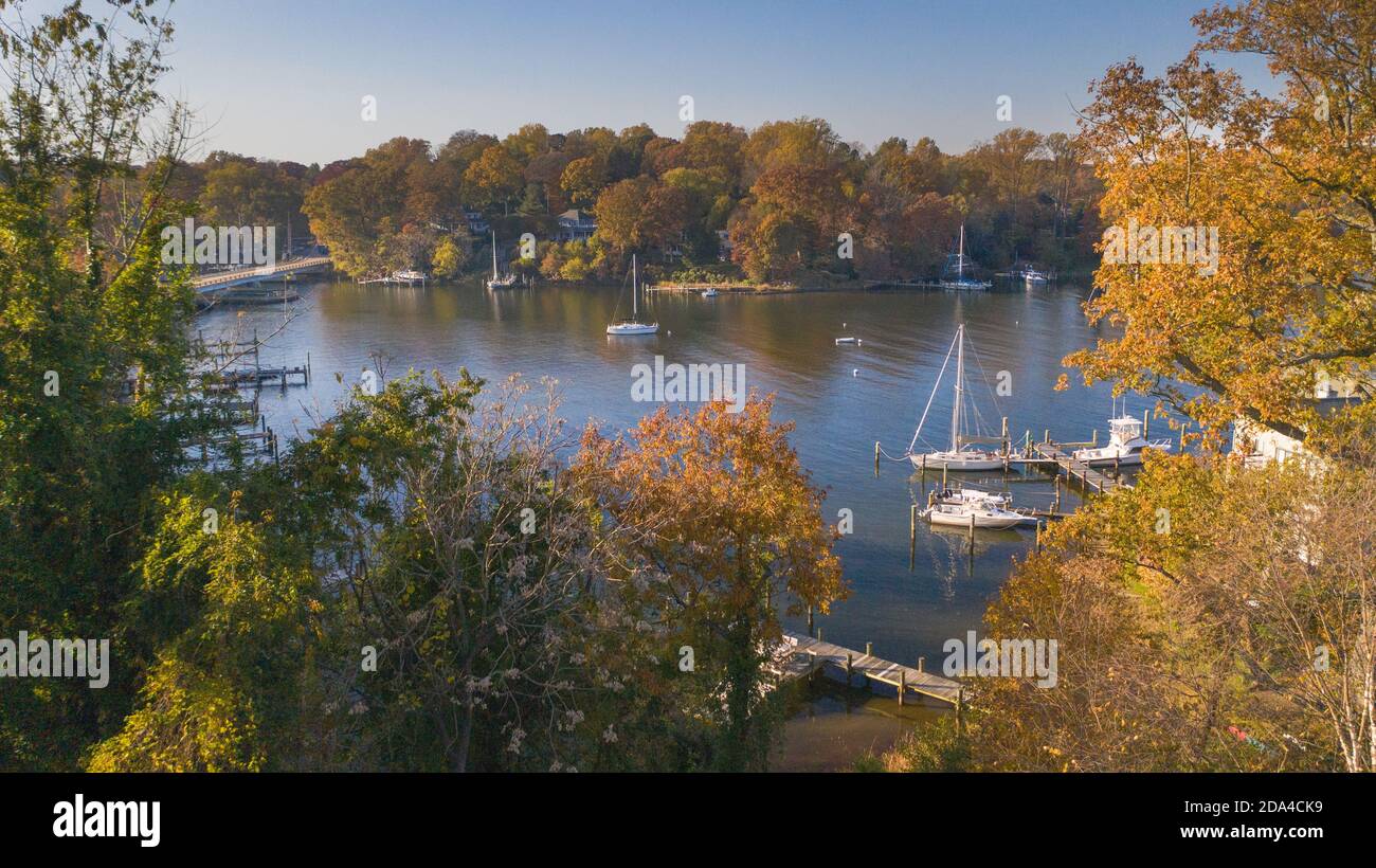 Downtown annapolis naval academy chesapeake hi-res stock photography ...
