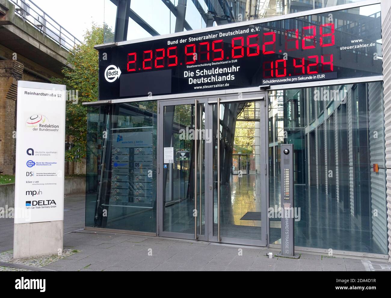 Debt clock,public counter, which displays the government debt , Berlin ...